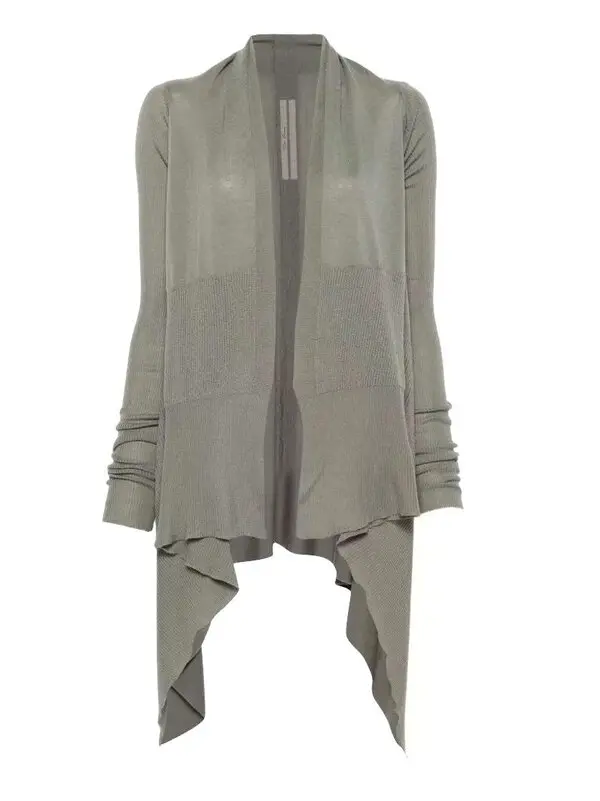 Rick Owens Long-sleeve Asymmetric Cardigan - Grey