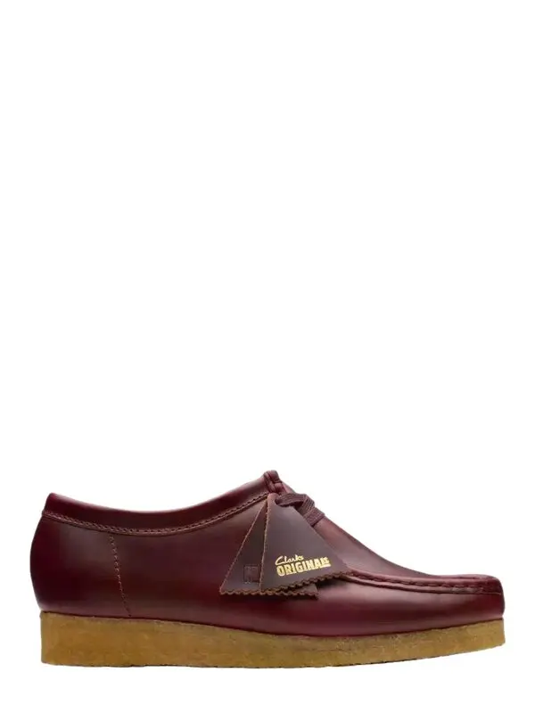 Clarks Leather Derby Shoes - Red