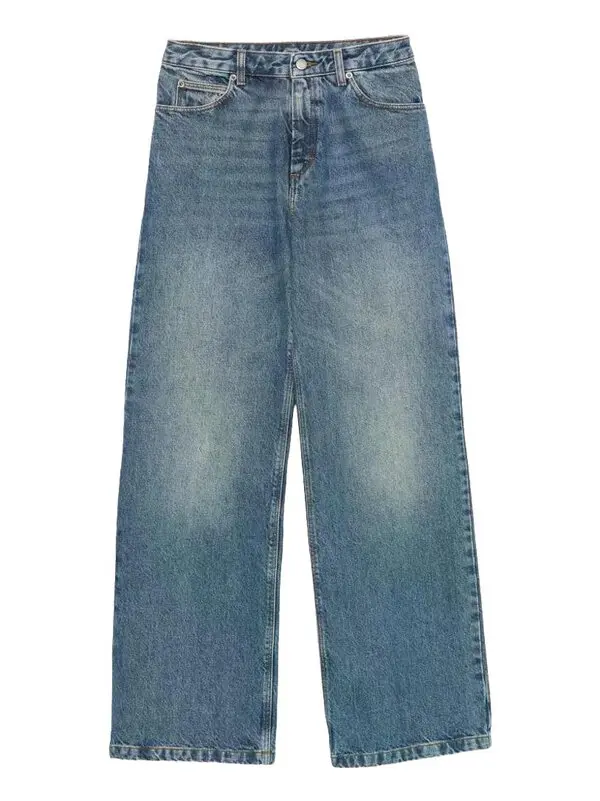 Soeur Wide-leg Faded Effect Jeans - Blue