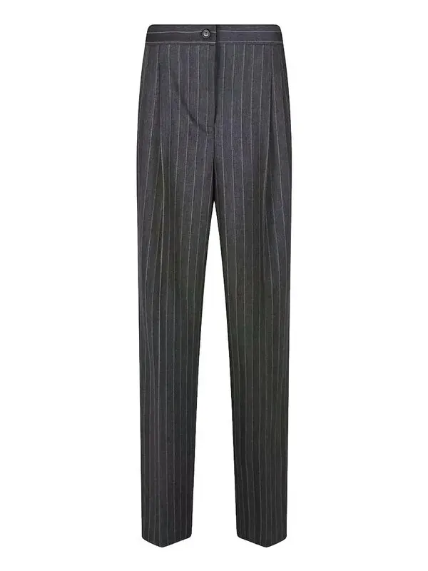 Pinko Pinstripe Pleated Trousers - Grey