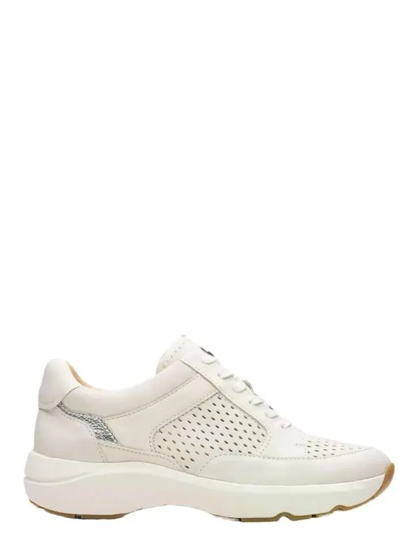 Clarks Tivoli Walk Perforated Leather Sneakers - Neutrals