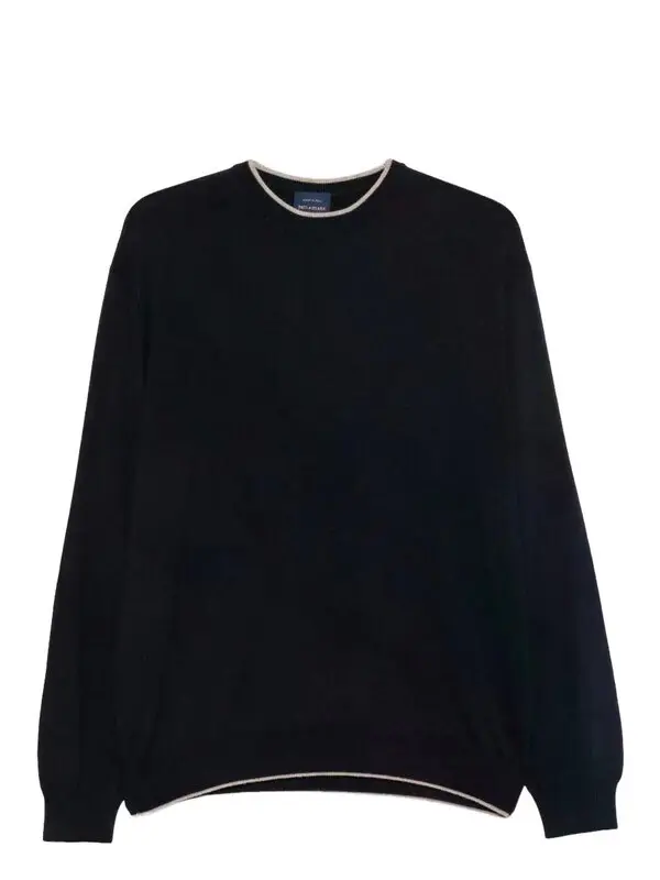 Paul & Shark Contrast-trim Cashmere Sweater - Blue