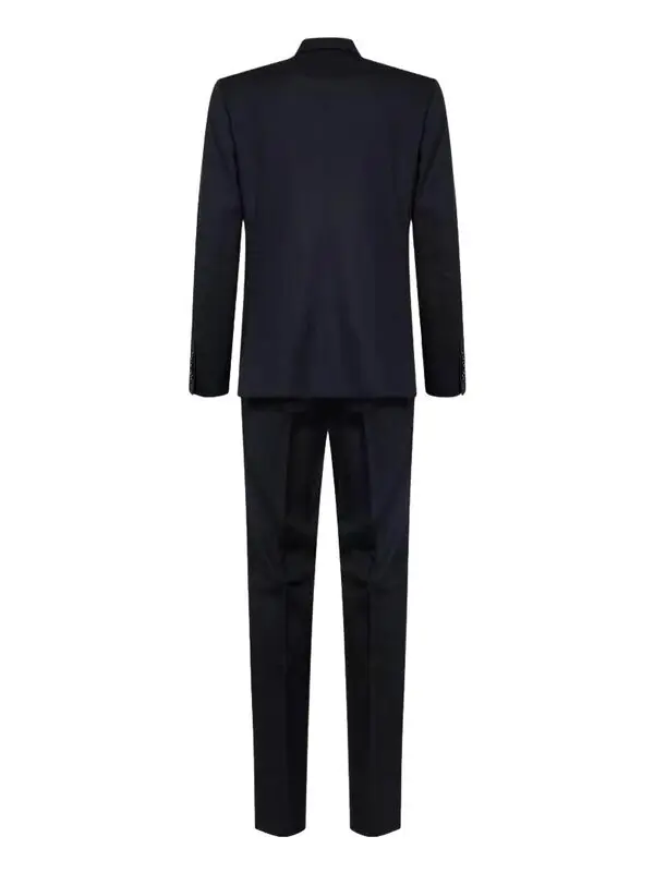 LARDINI Double-breasted Peak-lapel Suit - Blue