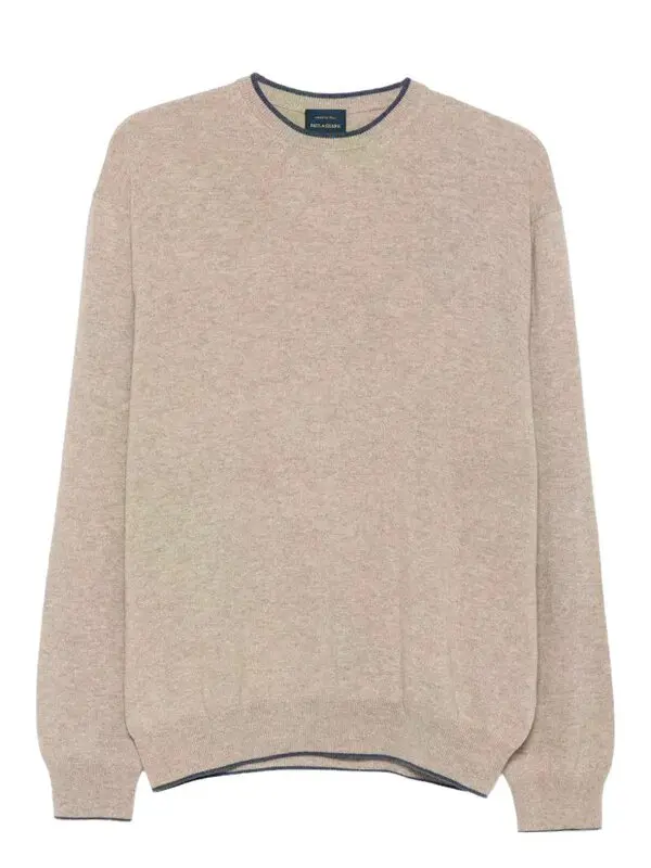 Paul & Shark Long-sleeve Contrast-trim Sweater - Neutrals
