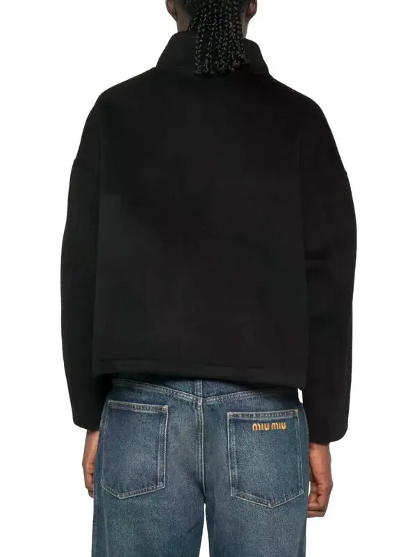 GIORGIO BRATO High-neck Zip-up Jacket - Black