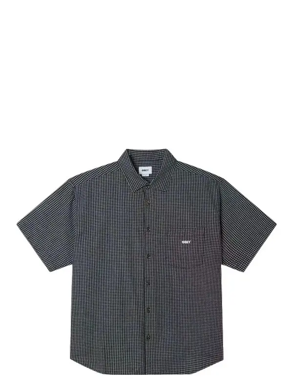 Obey Bigwig Frank Gingham Short-sleeve Shirt - Black