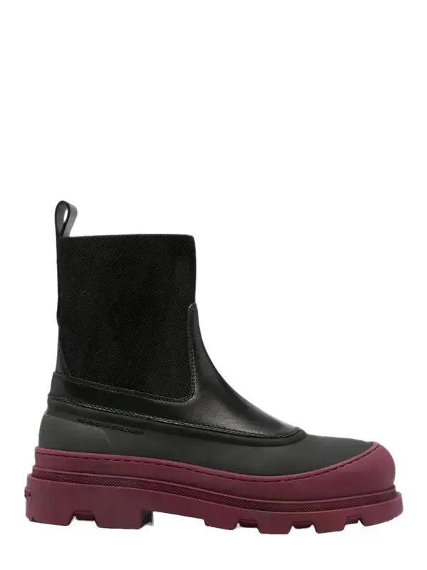 Moncler Vera Leather Ankle Boots - Black