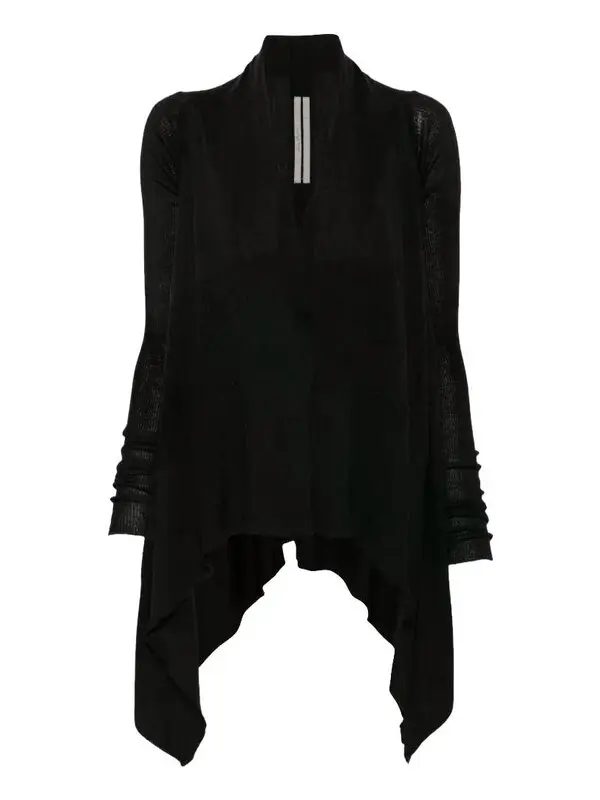 Rick Owens Asymmetric Long-sleeve Cardigan - Black