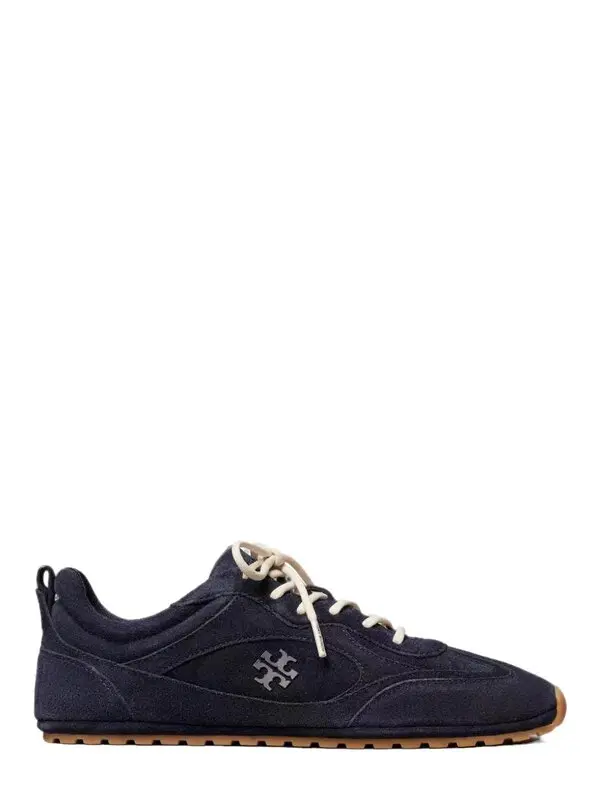 Tory Burch Suede Paneled Lace-up Sneakers - Blue