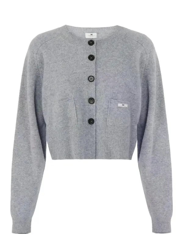 Elisabetta Franchi Wool Cardigan - Grey