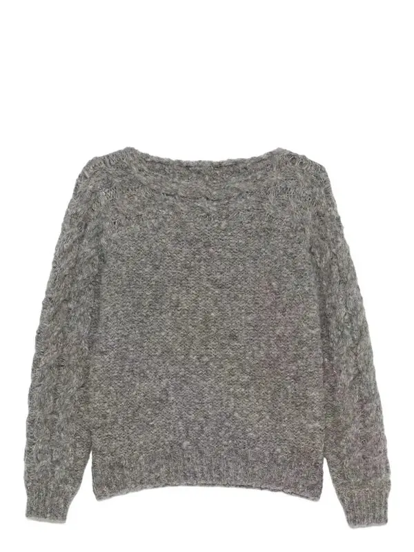 Isabel Marant Étoile Ponara Cable-knit Boat-neck Sweater - Grey