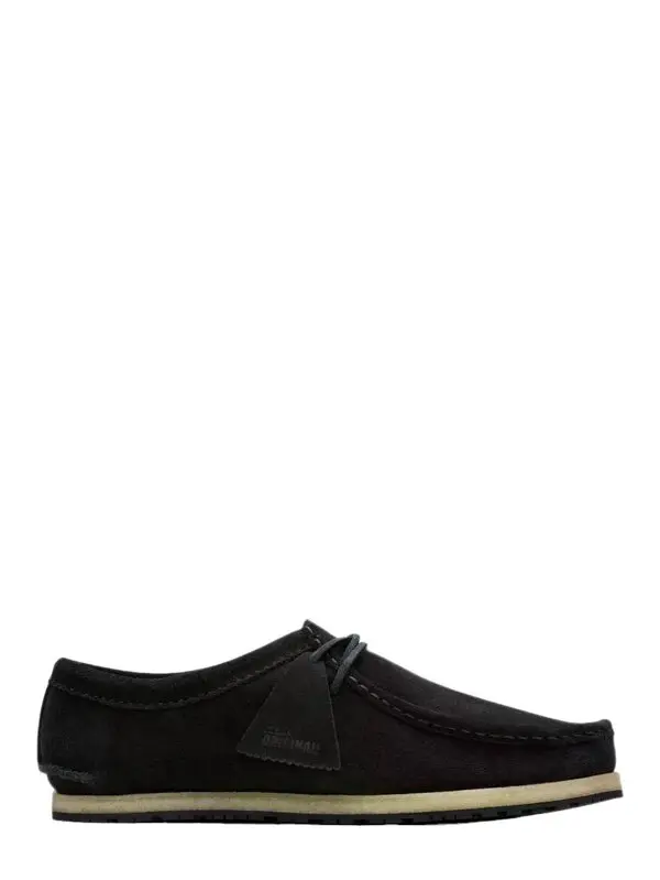 Clarks Suede Derby Shoes - Black