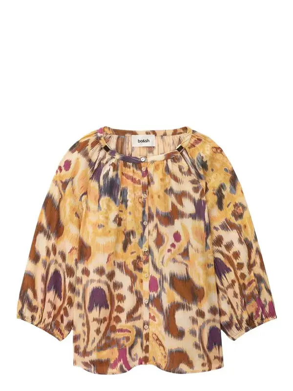 Ba&sh Maelle Printed Shirt - Yellow
