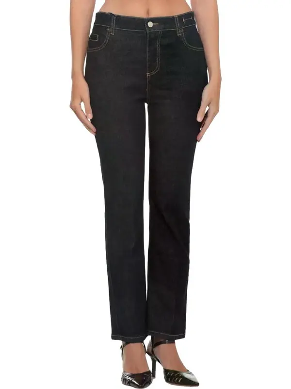 Marella Cropped Flared Jeans - Blue