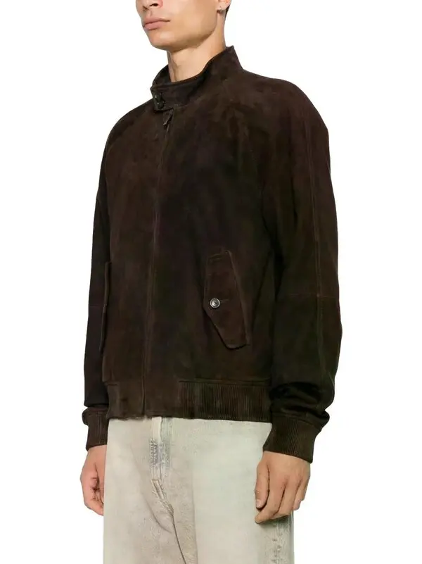 Dsquared2 Suede Button-collar Jacket - Brown