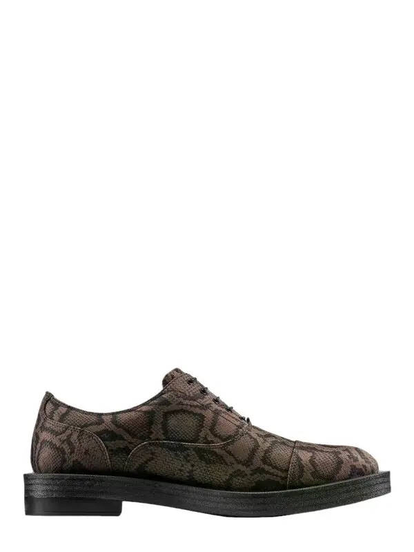 Clarks Snake-effect Oxford Shoes - Brown
