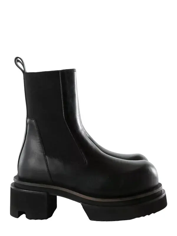 Rick Owens Chelsea Boots With Chunky Sole - Black