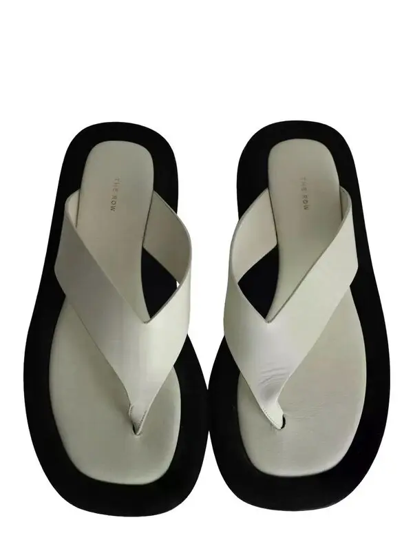 THE ROW Ginza Thong Sandals - White