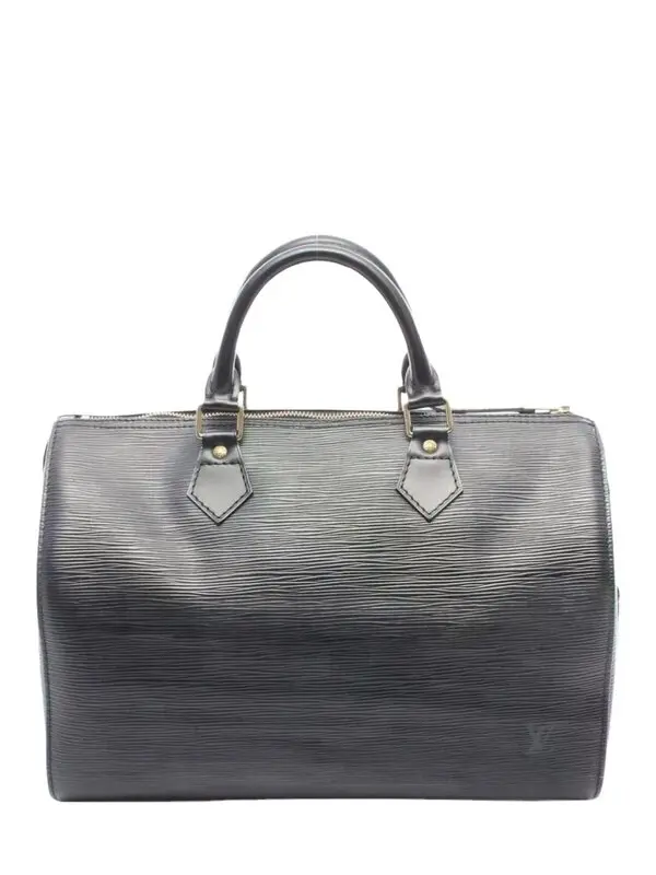 LOUIS VUITTON 1995 Speedy 30 Epi Leather Holdall Bag - Black