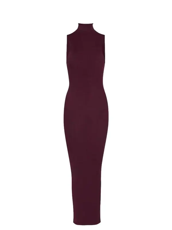 ARMARIUM High-neck Sleeveless Midi Dress - Red
