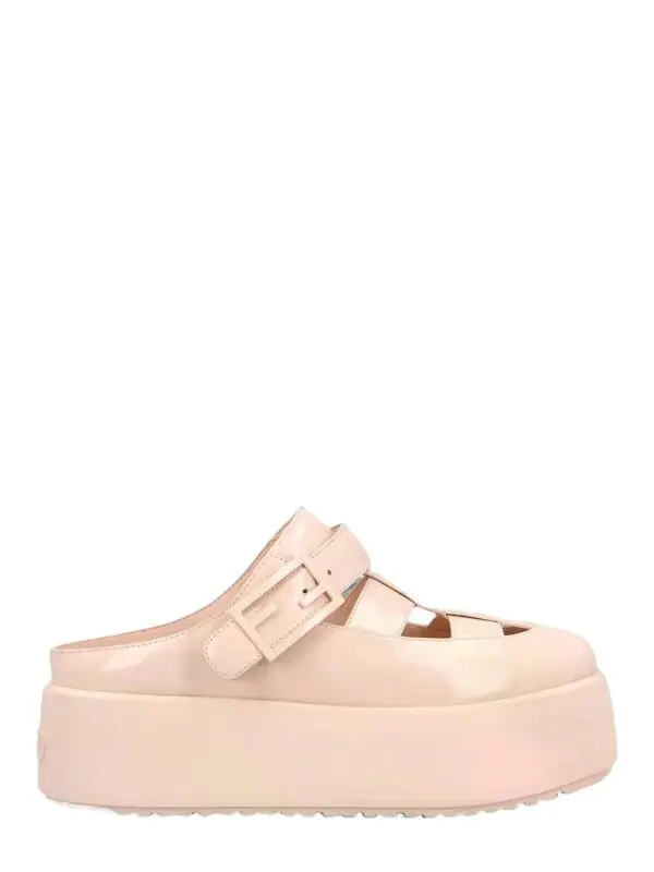 Fendi Sunshine Buckle-fastening Platform Mules - Pink