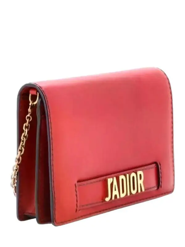 Dior J'adior Wallet On Chain Leather Crossbody Bag - Red