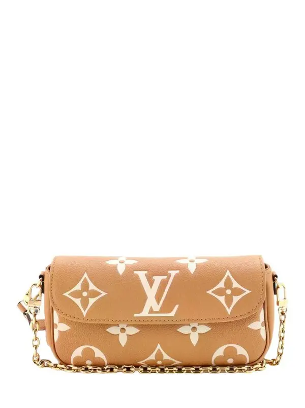 LOUIS VUITTON Bicolor Monogram Empreinte Giant Ivy Wallet On Chain Bag - Brown