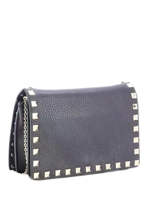 Valentino Garavani Rockstud Pouch Leather Mini Crossbody Bag - Black