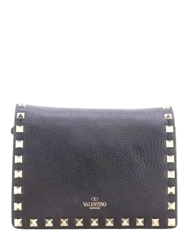 Valentino Garavani Rockstud Pouch Leather Mini Crossbody Bag - Black