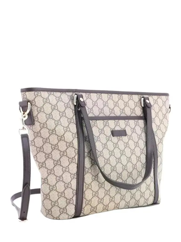 Gucci Gg Coated Canvas Medium Tote Bag - Brown