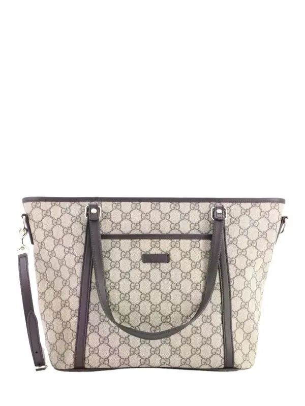 Gucci Gg Coated Canvas Medium Tote Bag - Brown