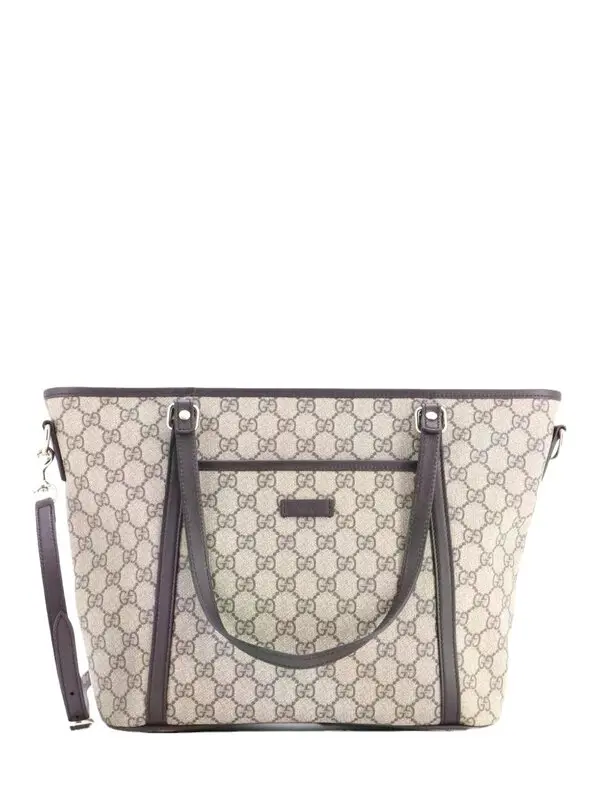 Gucci Gg Coated Canvas Medium Tote Bag - Brown