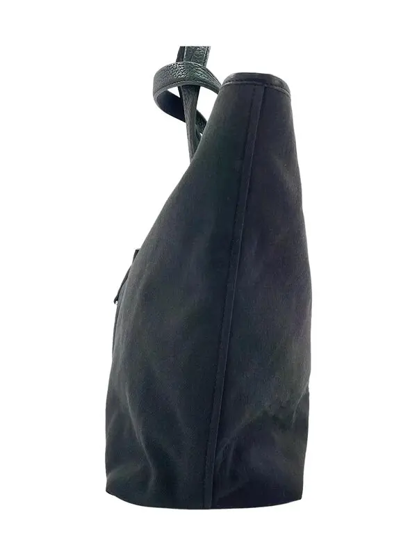 Saint Laurent Black Canvas Logo Appliqué Tote Bag - Grey