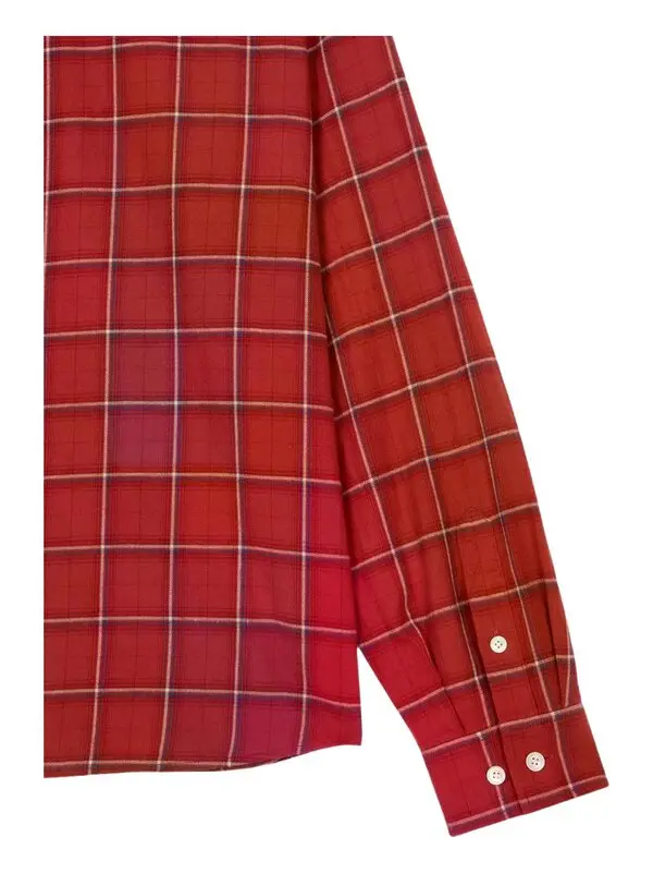 STUDIO TOMBOY Checkered Cotton Shirt - Red