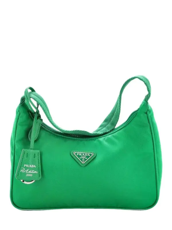Prada Re-edition 2000 Tessuto Mini Hobo Bag - Green