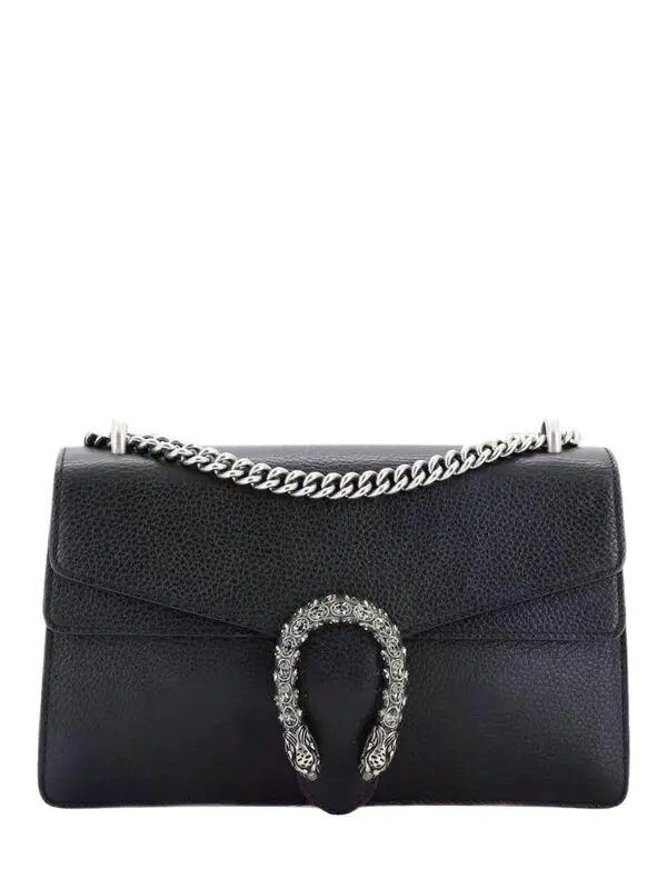 Gucci Dionysus Leather Medium Shoulder Bag - Black