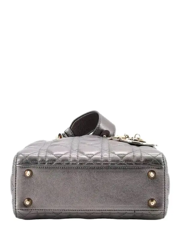 Dior Lady Bag Cannage Quilt Leather Shoulder Bag - Metallic