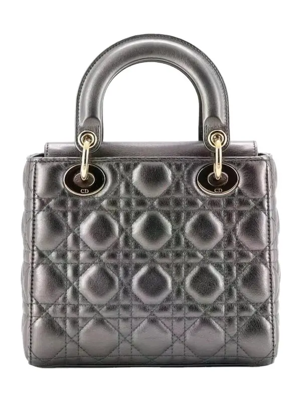 Dior Lady Bag Cannage Quilt Leather Shoulder Bag - Metallic