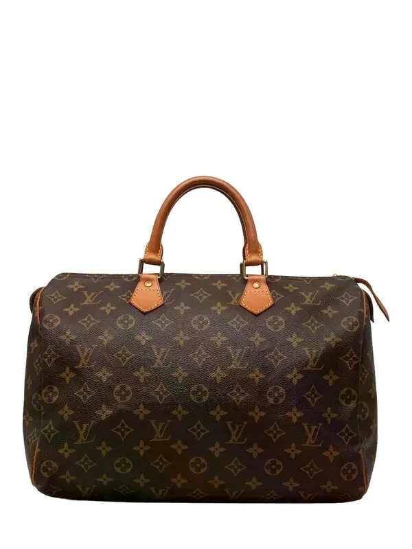LOUIS VUITTON Monogram Speedy 35 Boston Bag - Brown