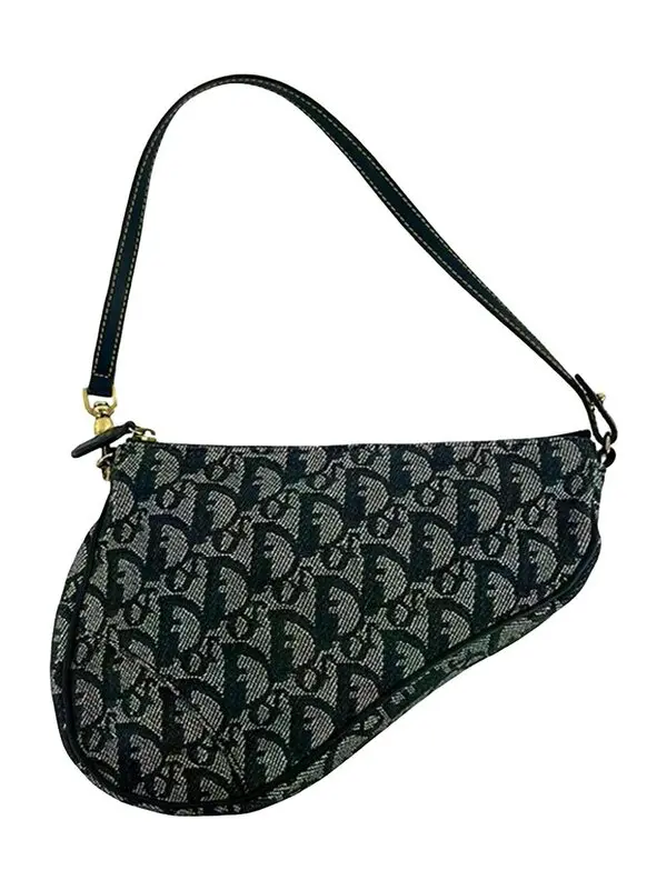 Dior Monogram Saddle Pochette Shoulder Bag - Blue