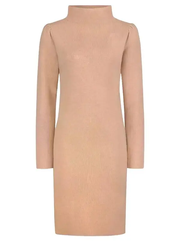 CHAMOIS FOU Chamois High-neck Long-sleeve Mini Dress - Neutrals