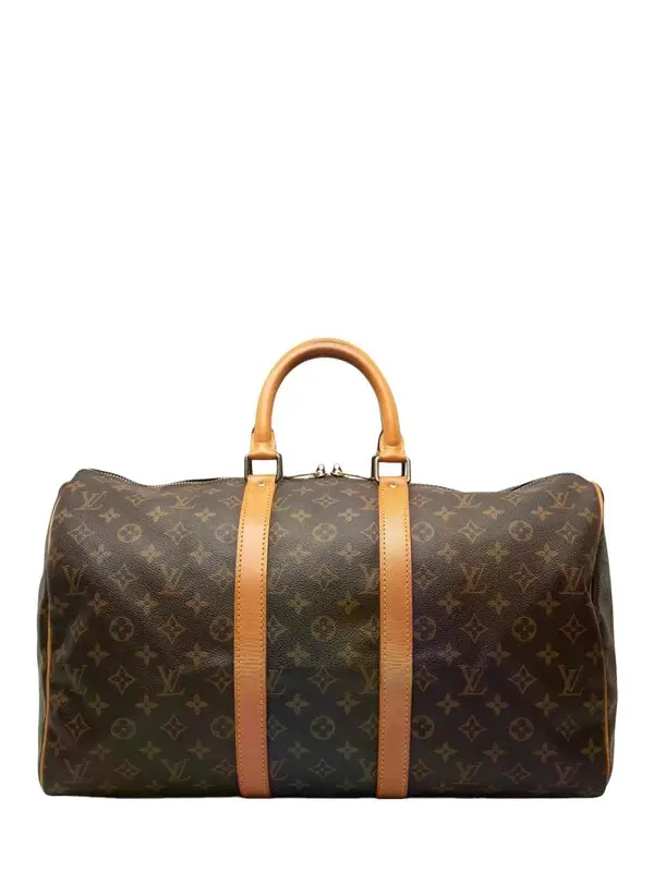 LOUIS VUITTON 1987 Monogram Keepall 45 Travel Bag - Brown