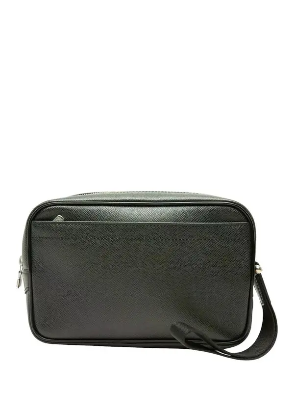 LOUIS VUITTON 2004 Taiga Pochette Kaluga Clutch Bag - Black