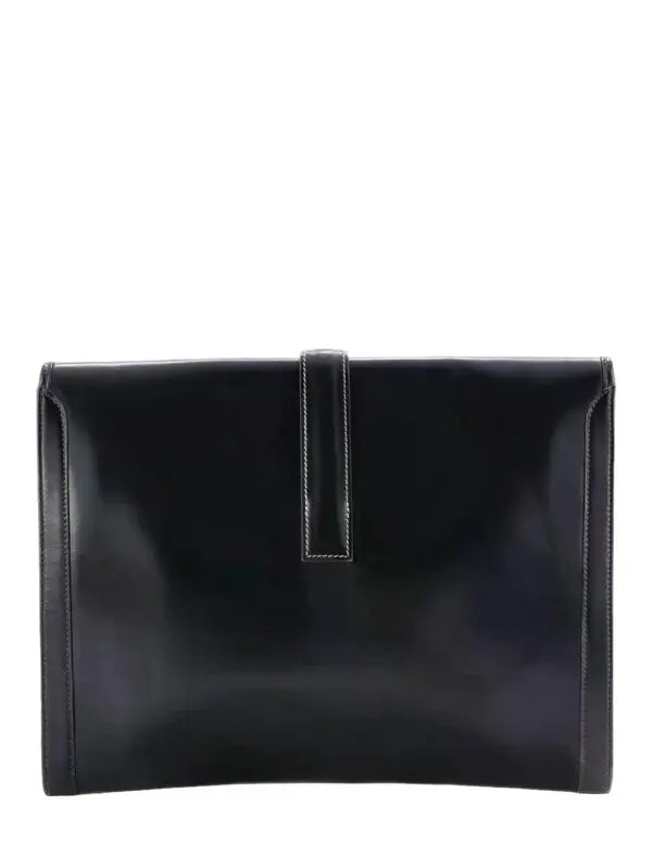 Hermès Jige Box Calf Gm Clutch Bag - Blue