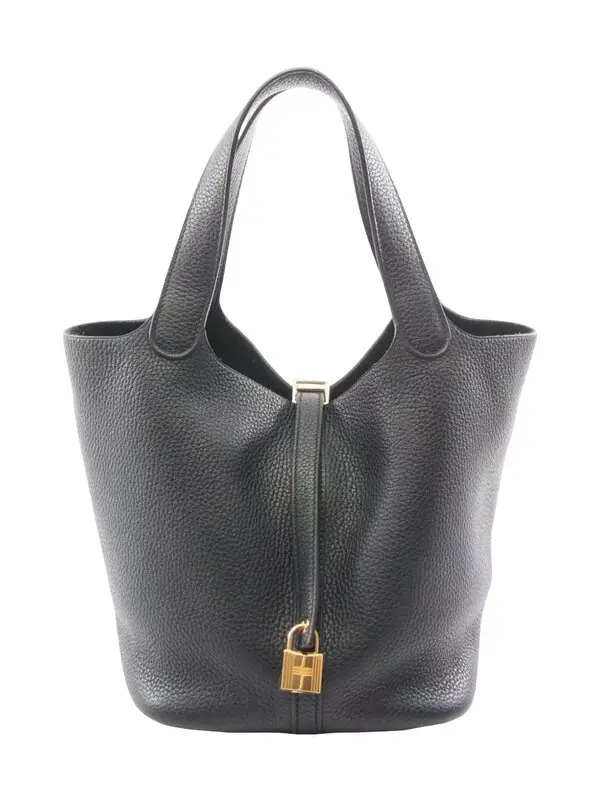 Hermès Clemence Picotin Lock 22 Handbag - Black