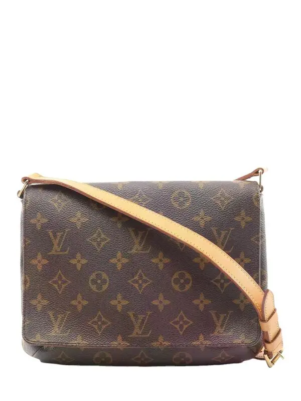 LOUIS VUITTON Monogram Musette Tango Crossbody Bag - Brown