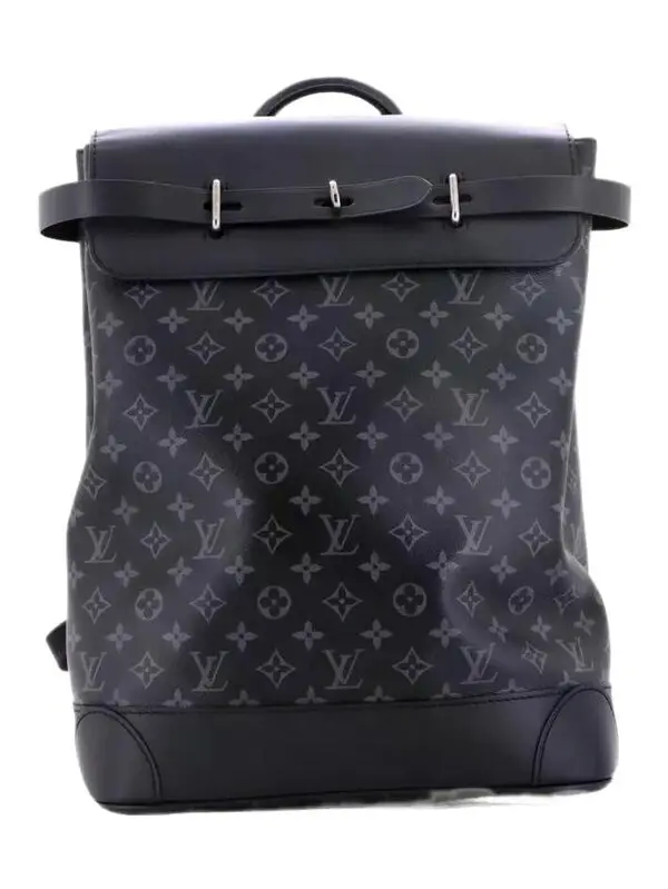LOUIS VUITTON Steamer Monogram Eclipse Canvas Backpack - Black