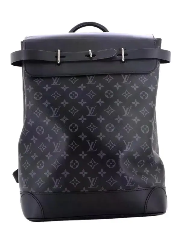 LOUIS VUITTON Steamer Monogram Eclipse Canvas Backpack - Black