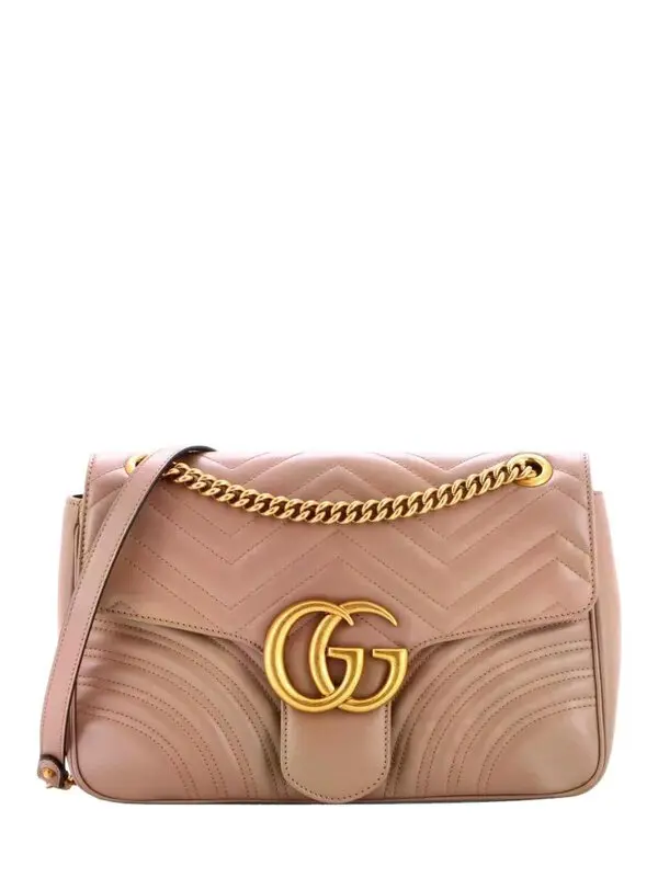 Gucci Gg Marmont Matelassé Leather Medium Shoulder Bag - Neutrals