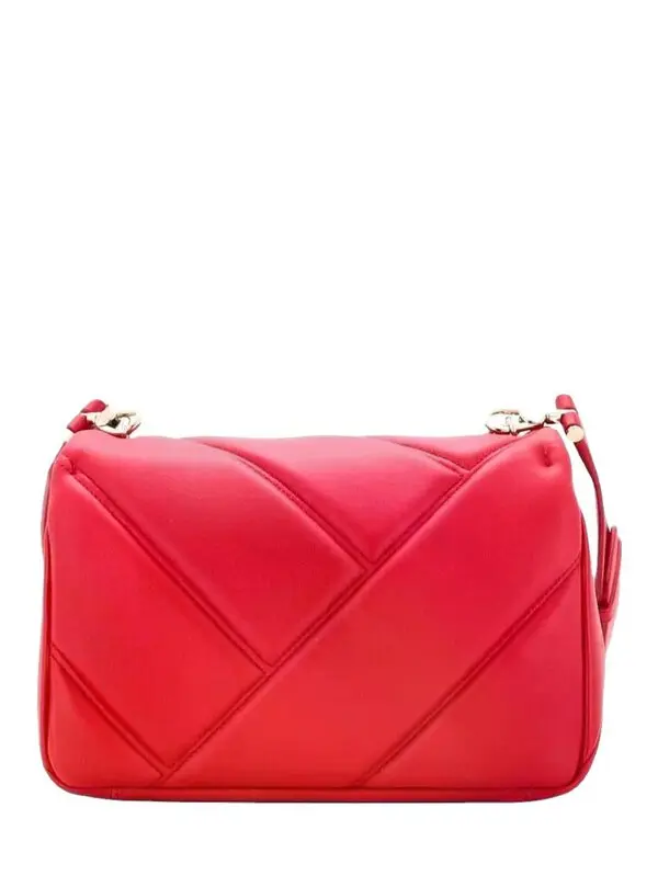 BVLGARI Serpenti Cabochon Diagonal Quilted Leather Small Messenger Bag - Red